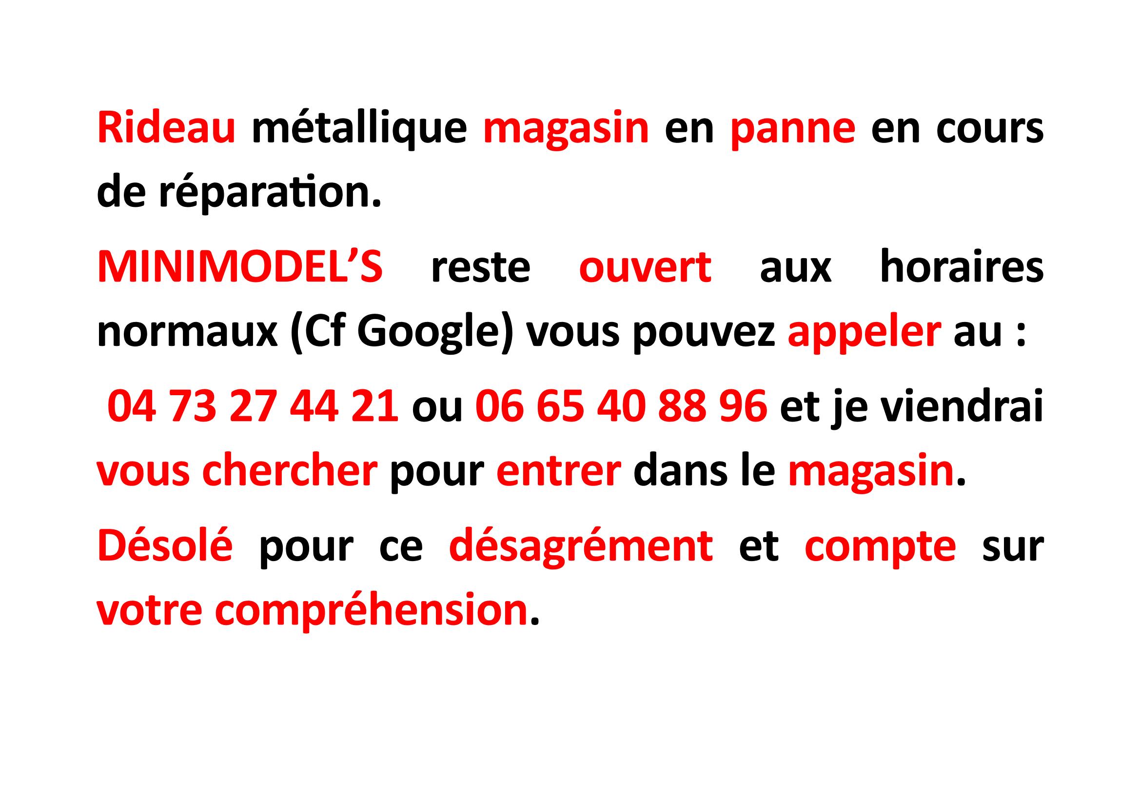 Mini-Models - Modélisme et accessoires à Clermont-Ferrand
